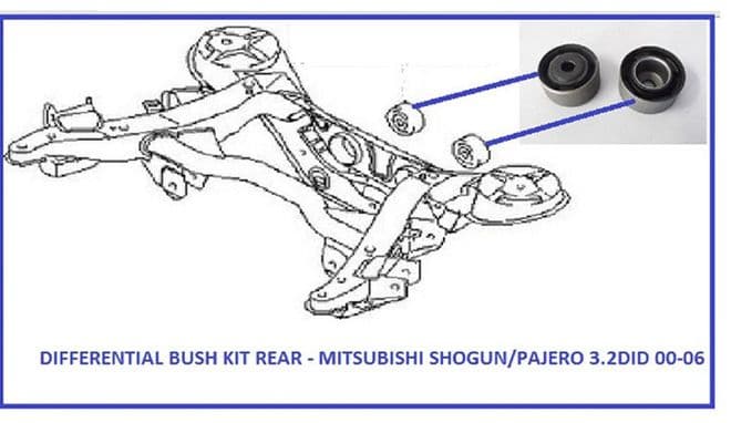 MITSUBISHI SHOGUN/PAJERO 3.2 DI-D (2000-2006) REAR DIFFERENTIAL BUSH KIT
