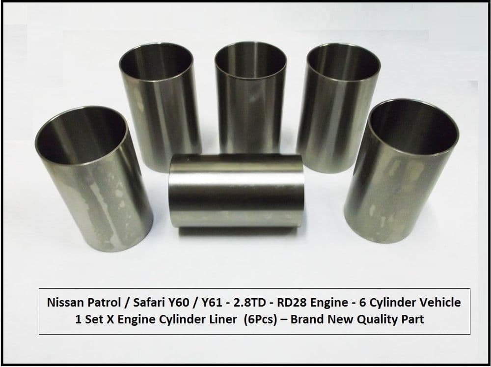 Nissan Patrol Y60/Y61 2.8TD-RD28 (08/1988+) Engine Cylinder Liner Set STD