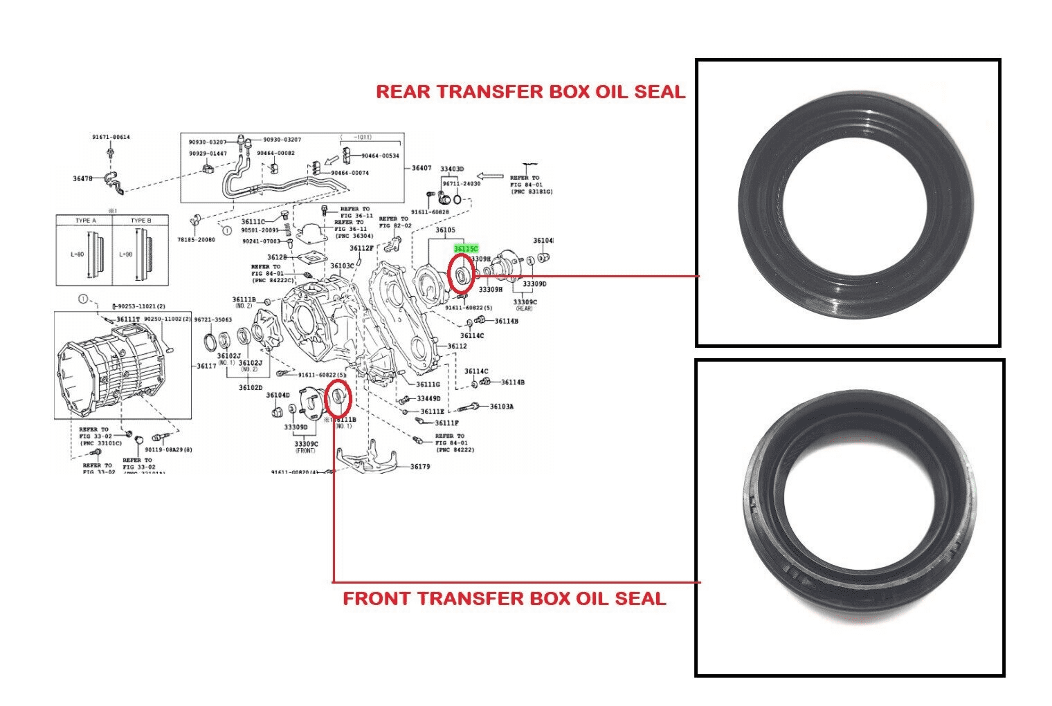 TOYOTA HILUX MK6 KUN25 2.5TD (2005-2017) FRONT & REAR TRANSFER BOX OIL ...