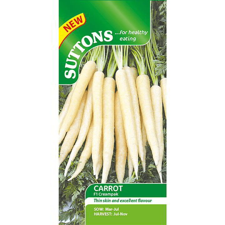 Suttons Carrot Seeds F1 Creampak