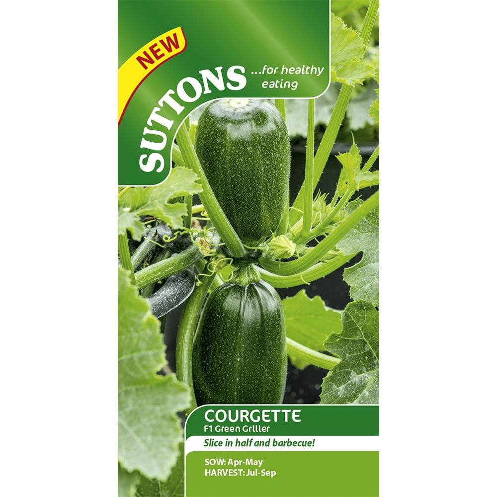 Suttons Courgette Seeds F1 Green Griller