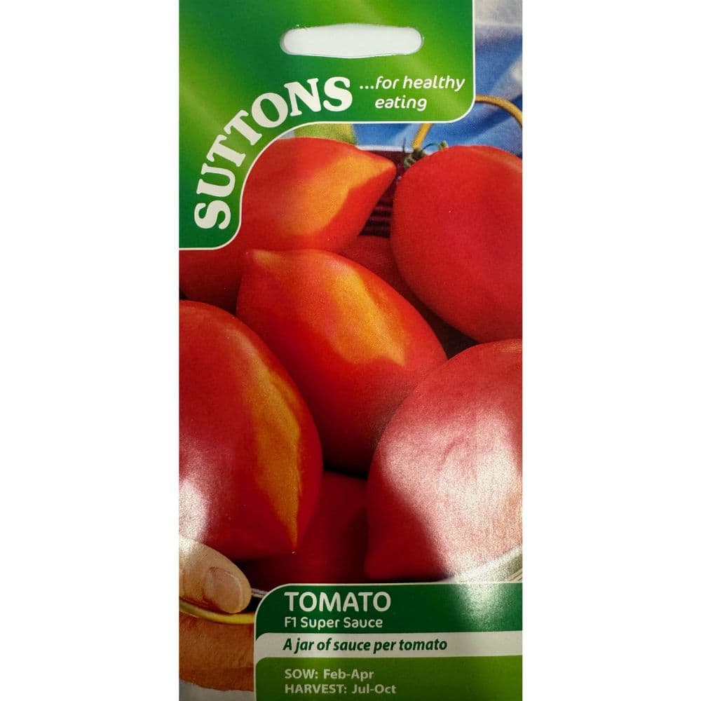Suttons Tomato Seeds F1 Super Sauce