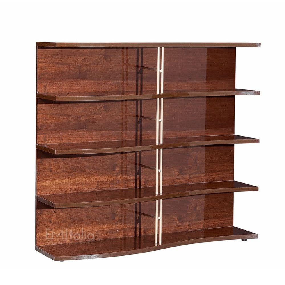 Alf Bellagio Bookcase | Coffee Walnut High Gloss | Walnut High Gloss ...