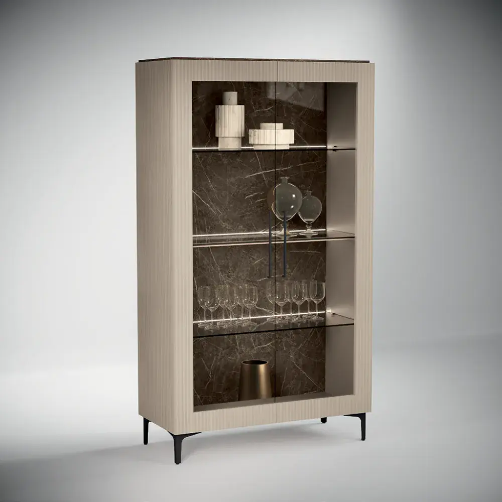 Lusso 2 Door Display Cabinet Unit | Marble Furniture | Camel Group ...