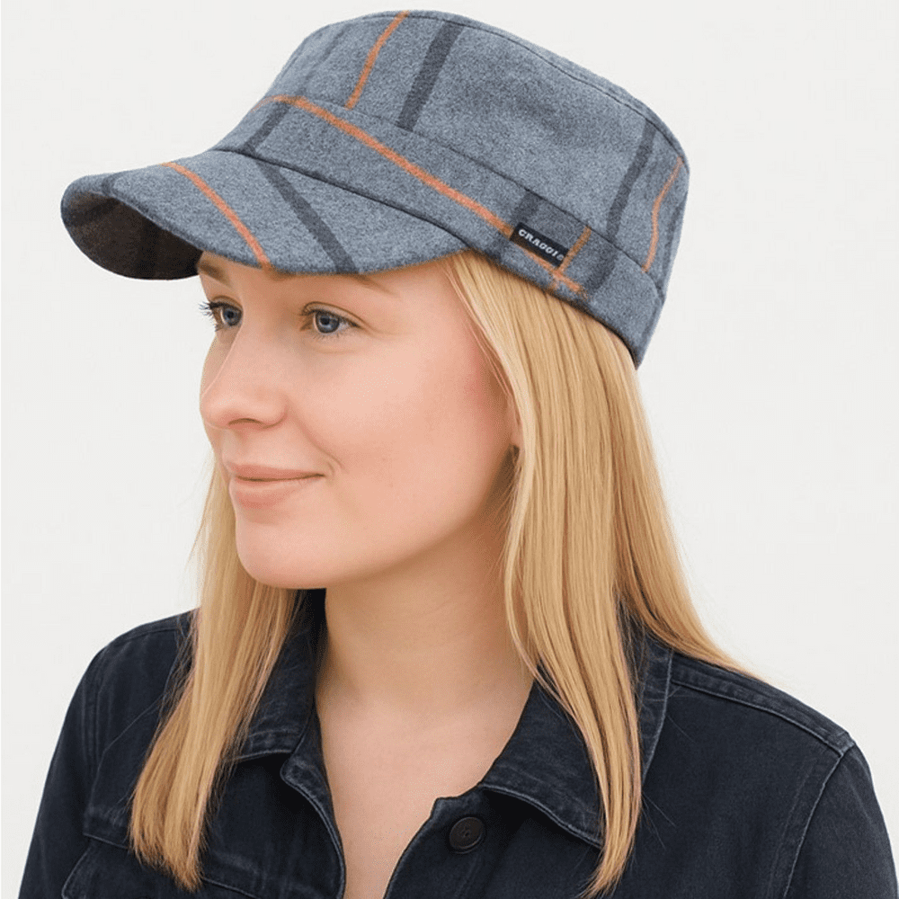 Tweed Newsboy Cap Grey Check Country Hat Plaid Cap