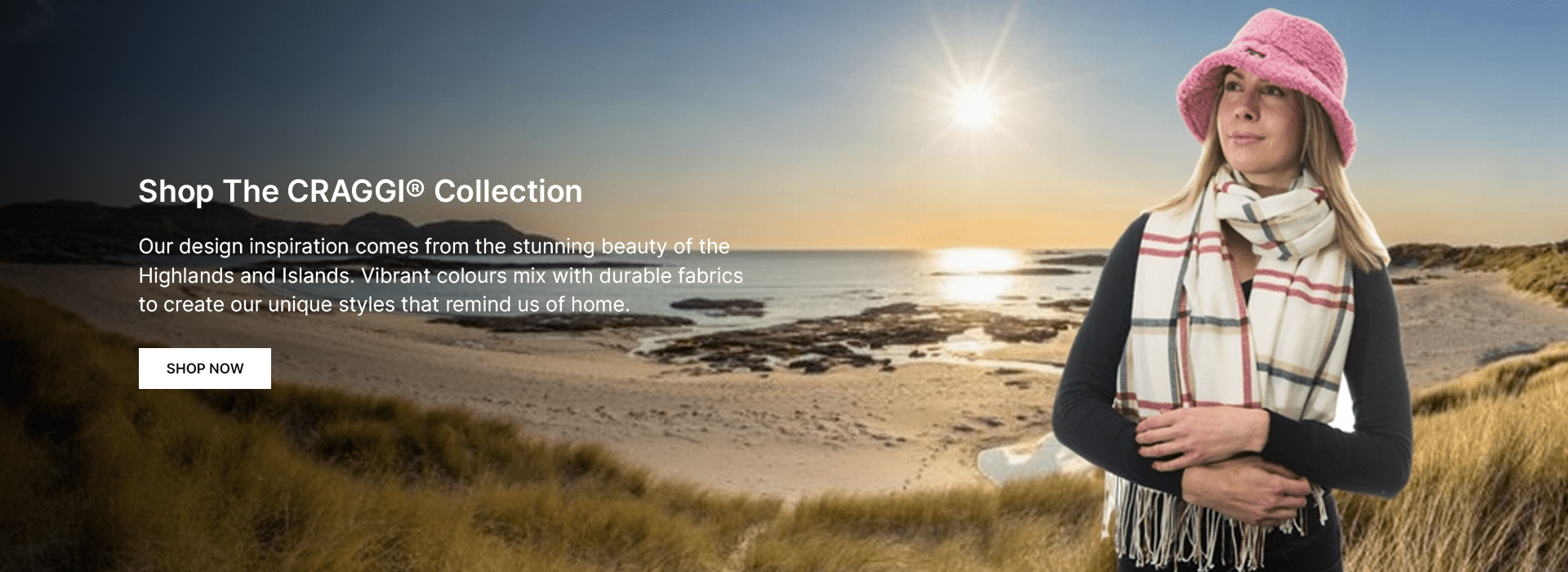 CRAGGI Caps Hats i-Pad Manicure Cushion Shawls Scarves Tweed Gifts