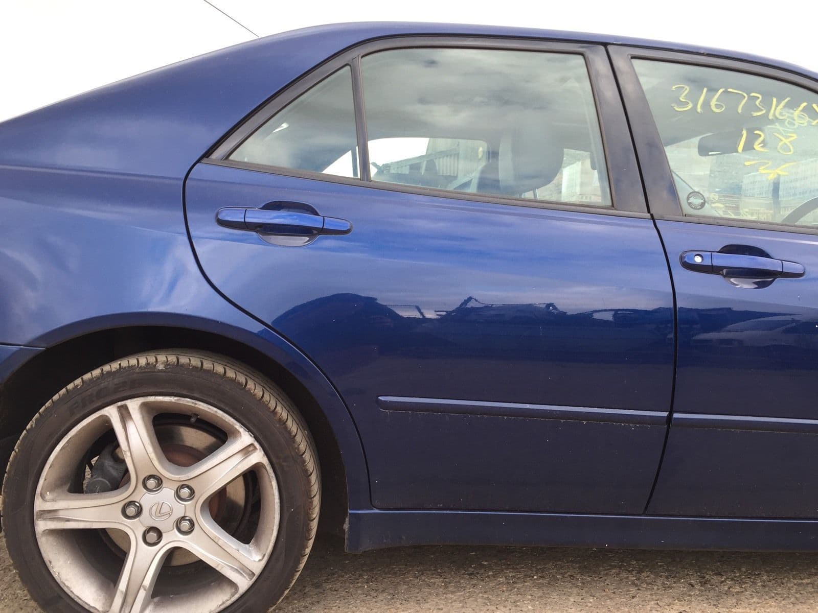 1999-2005 LEXUS IS200 IS300 DOOR DRIVER SIDE REAR OSR BLUE 8M6