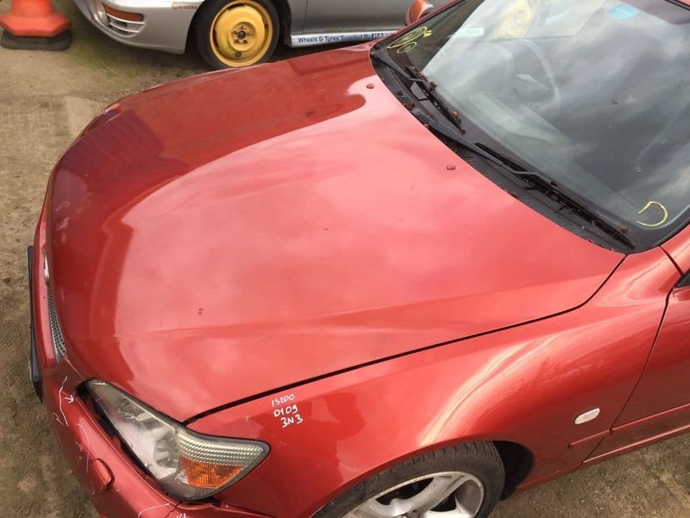 99-05 LEXUS IS200 IS300 BONNET RED AZTEC FIRE COLOUR 3N3 COLLECTION ...