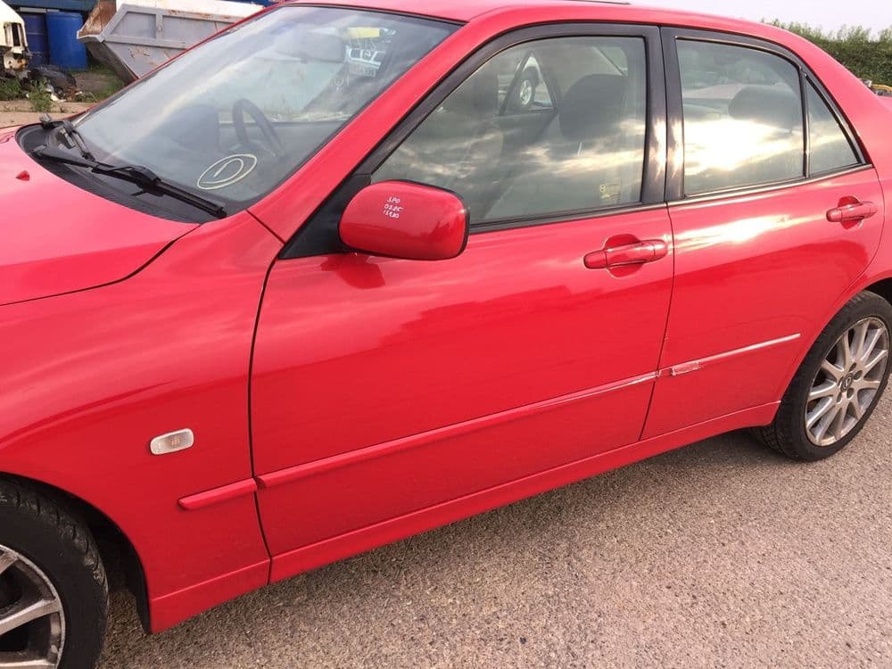 99-05 LEXUS IS200 IS300 COMPLETE FRONT RIGHT SIDE N/S/F DOOR RED COLOR ...