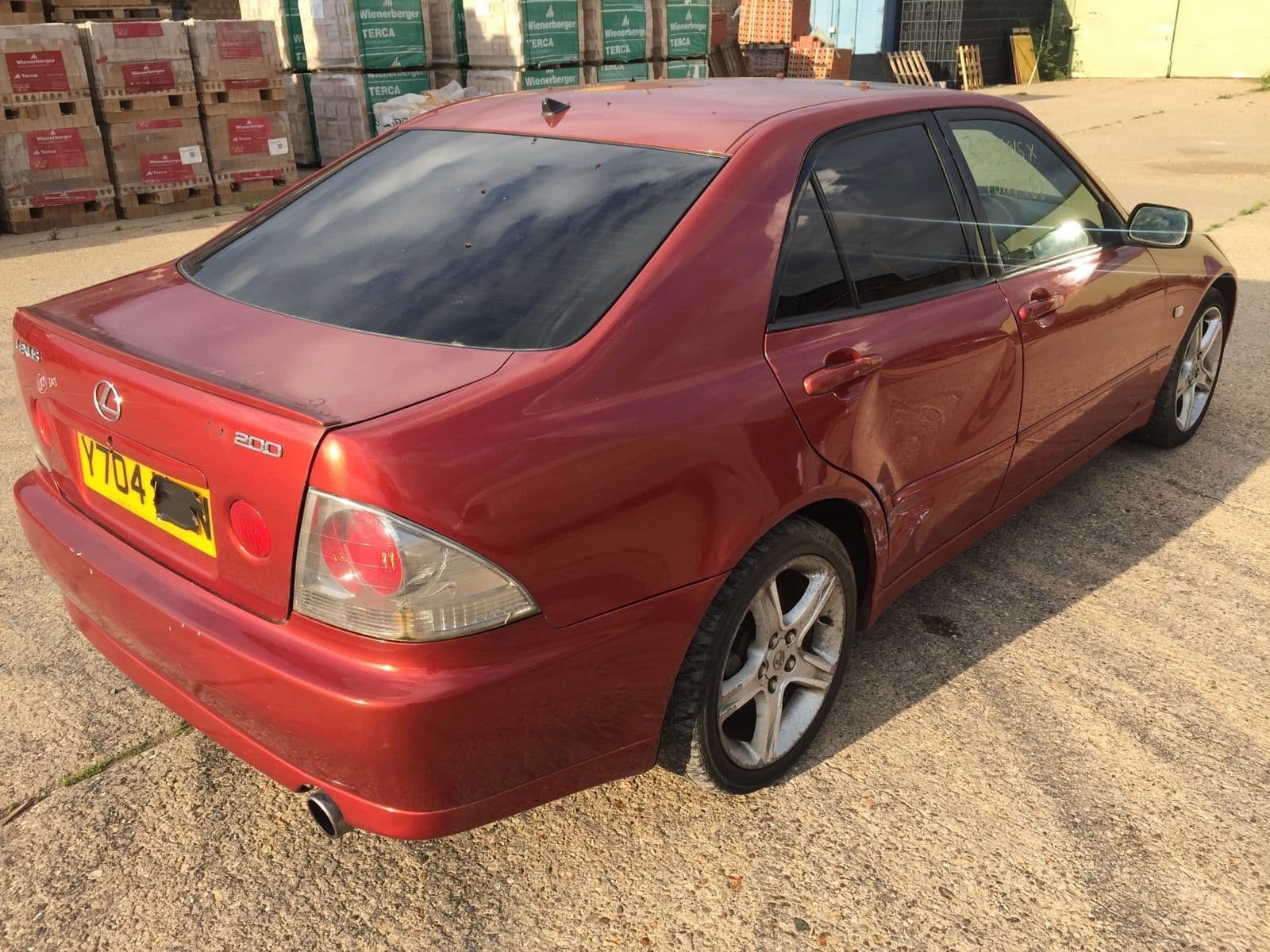 99-05 LEXUS IS200 IS300 COMPLETE WING MIRROR DRIVER SIDE O/S 3N3 Aztec Fire