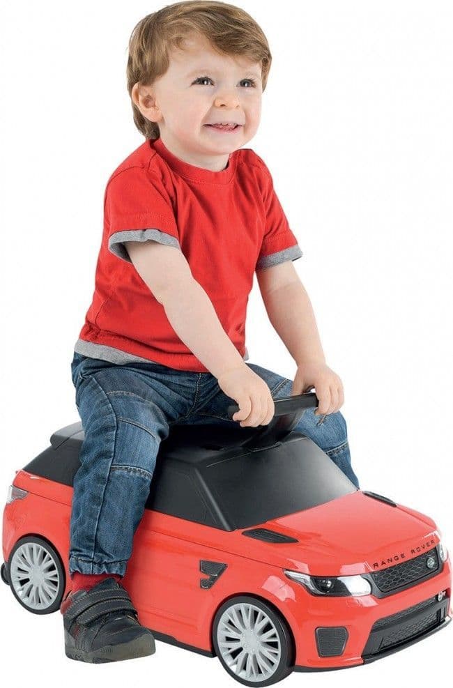KIDS RED RIDE ON TOY CAR & SUITCASE - RANGE ROVER SPORT SVR CONVERTIBLE
