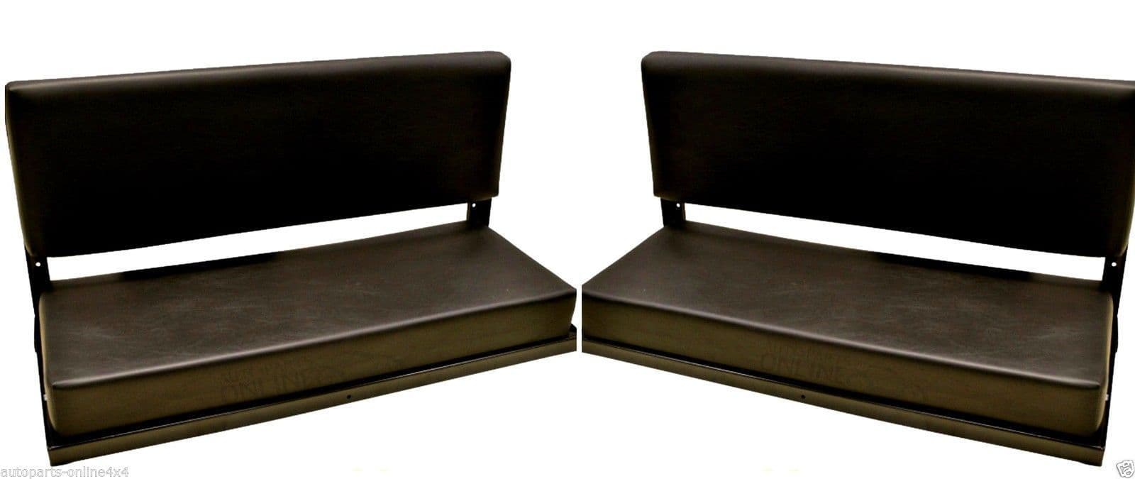 LAND ROVER DEFENDER 90/110- 2 SEAT FOLDING REAR BENCH BLACK FITTINGS ...