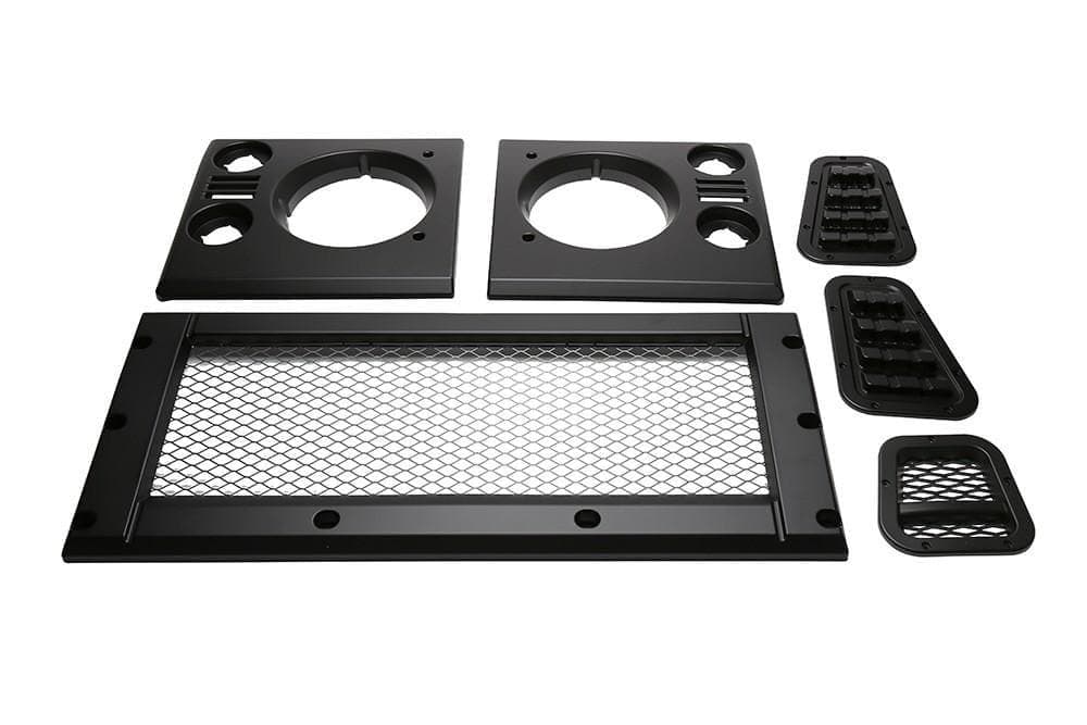 LAND ROVER DEFENDER SATIN BLACK GRILLE FULL SURROUND KIT - RE9451