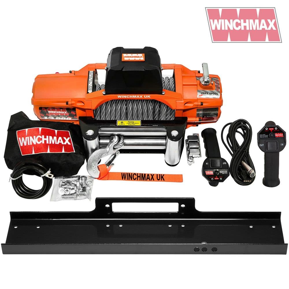 WINCHMAX 13 500LB 6 123KG SL SERIES ORIGINAL ORANGE 12V WINCH 24M X 9 ...