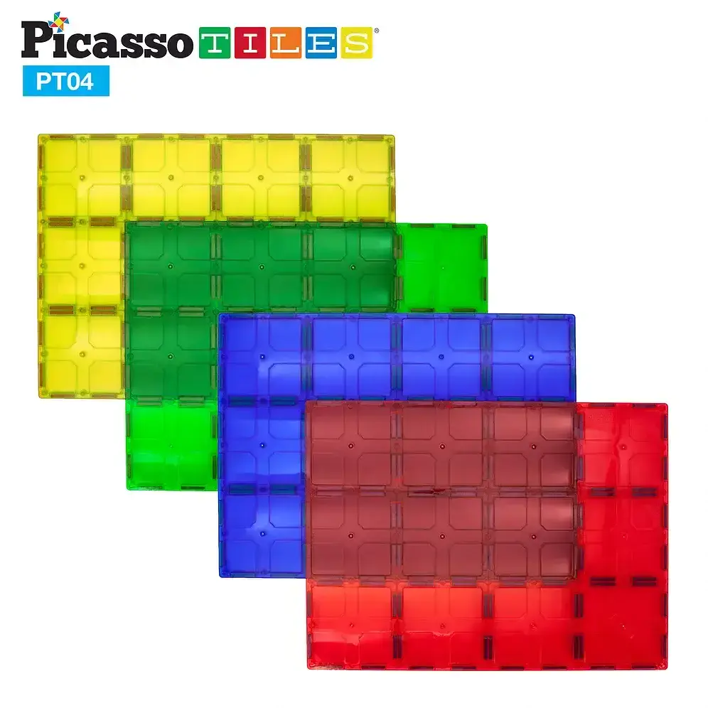 Picasso Tiles 4 Piece Magnetic Large Stabilizer Tileset