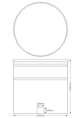 2000 Litres Open Top Water Tank - Black