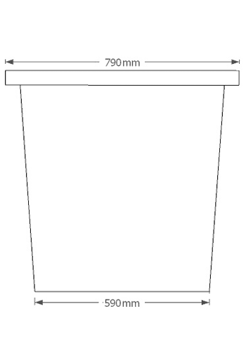 580 Litre Open Top Water Tank - Natural