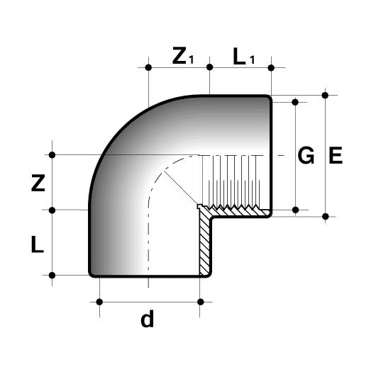ABS 90 Degree Elbow Plain / Threaded
