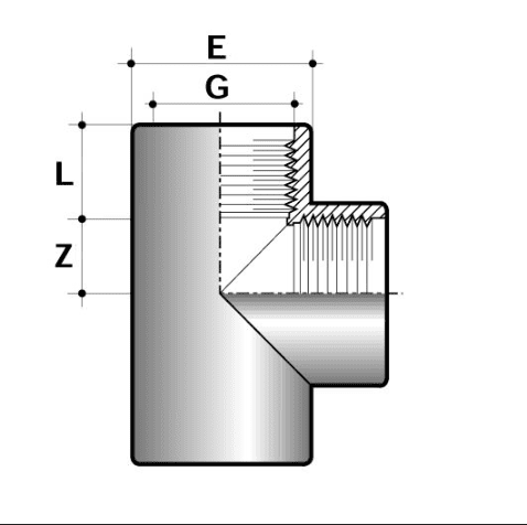 ABS Equal Tee Threaded Imperial Inch