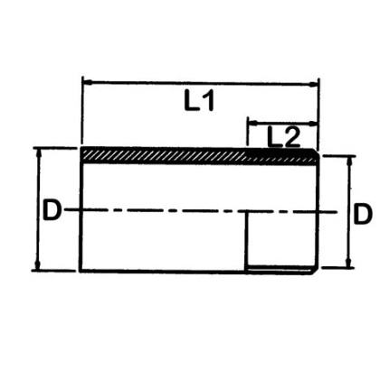 ABS Nipple Plain / Threaded