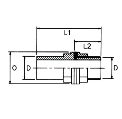 ABS Tank Connector Plain / Threaded - Inch Imperial