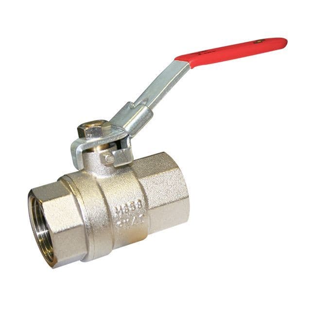 Brass Ball Valve with Locking Red Lever BSPT