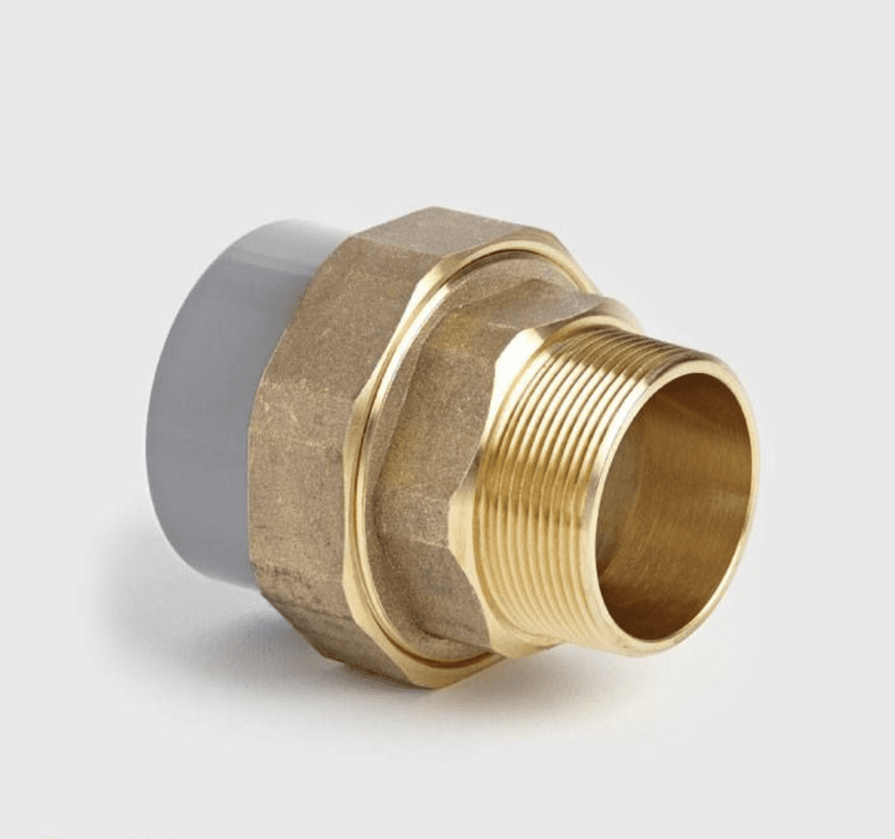 C-PVC Plain to Brass Threaded Male BSP Union