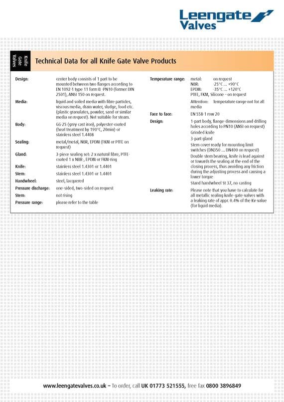 Cast Iron Knife Gate Valve Unidirectional Lever Operated Wafer PN10