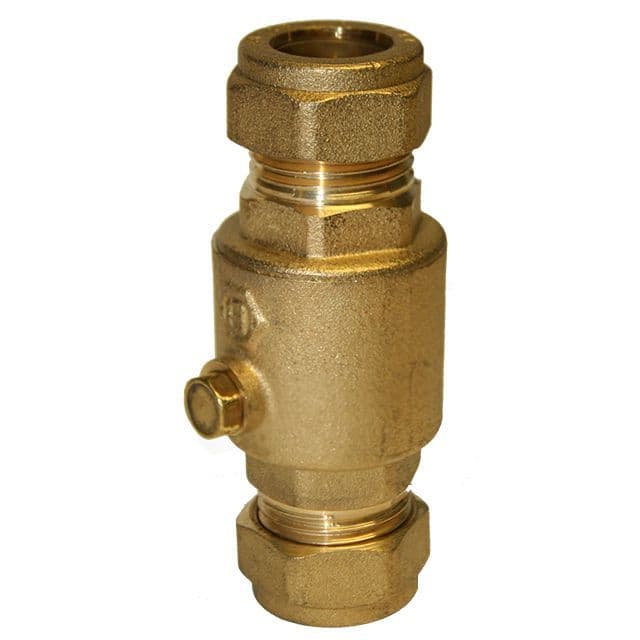 CR Brass Single Check Valve Compression Ends WRAS Approved