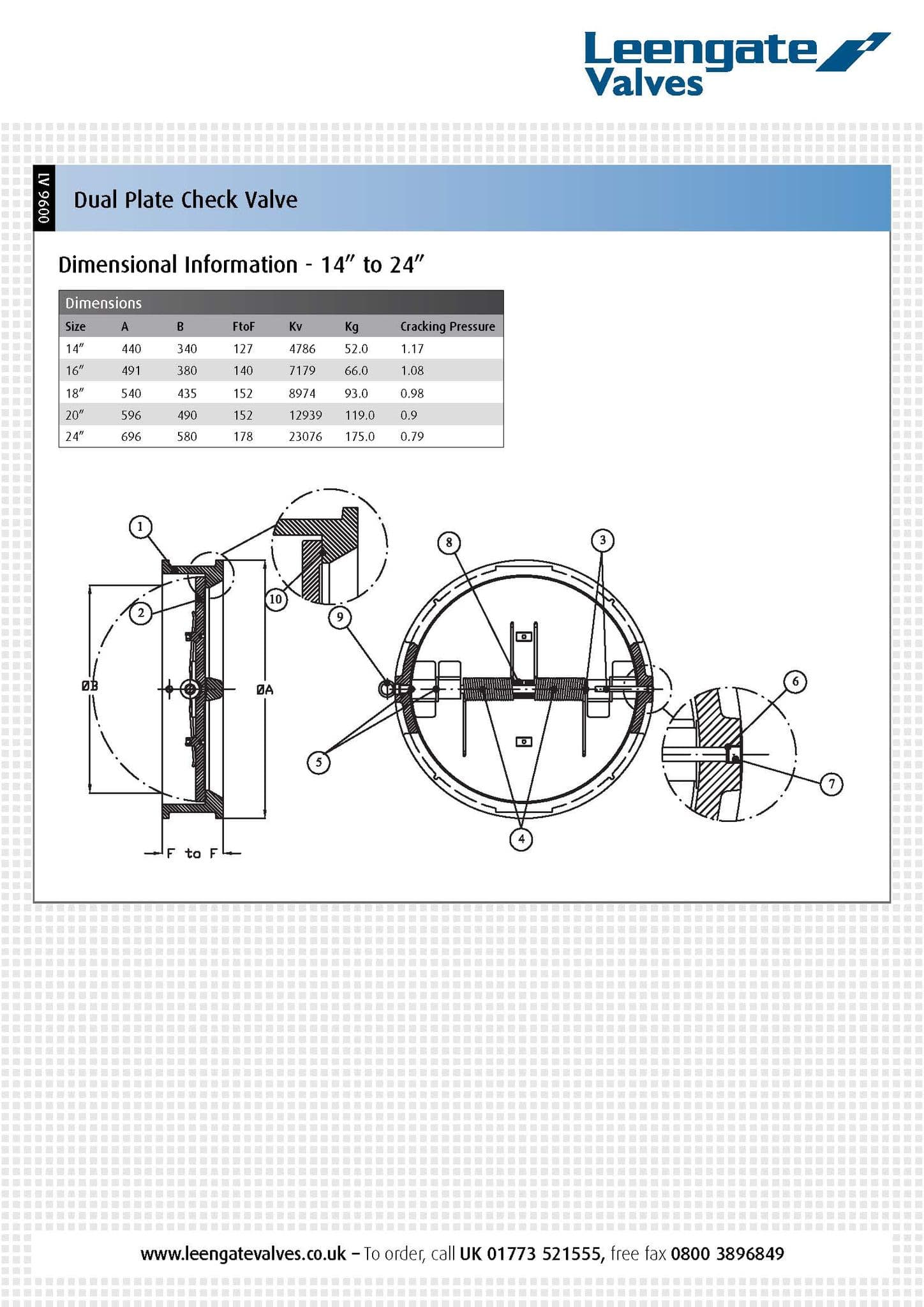 Dual Plate Check Valve NBR Seat