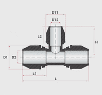 Polypropylene 90 Degree Reducing Tee