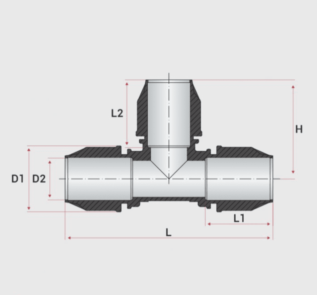 Polypropylene 90 Degree Tee