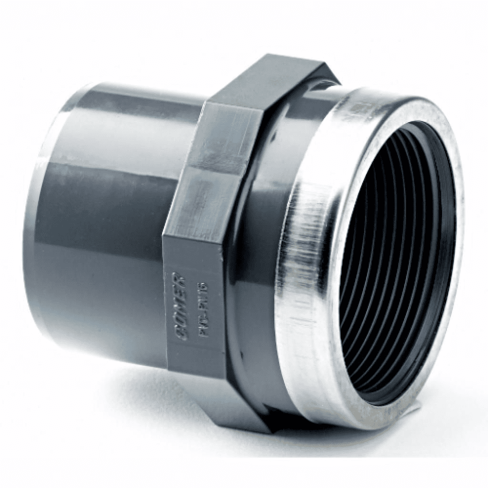 PVC-U Adaptor Male Plain to Female Threaded S/S Reinforced Imperial ...