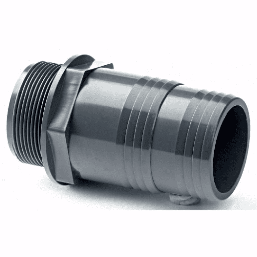 PVC-U Hose Adaptor - Male BSP x MM Hose Tail Plain/Threaded Imperial ...