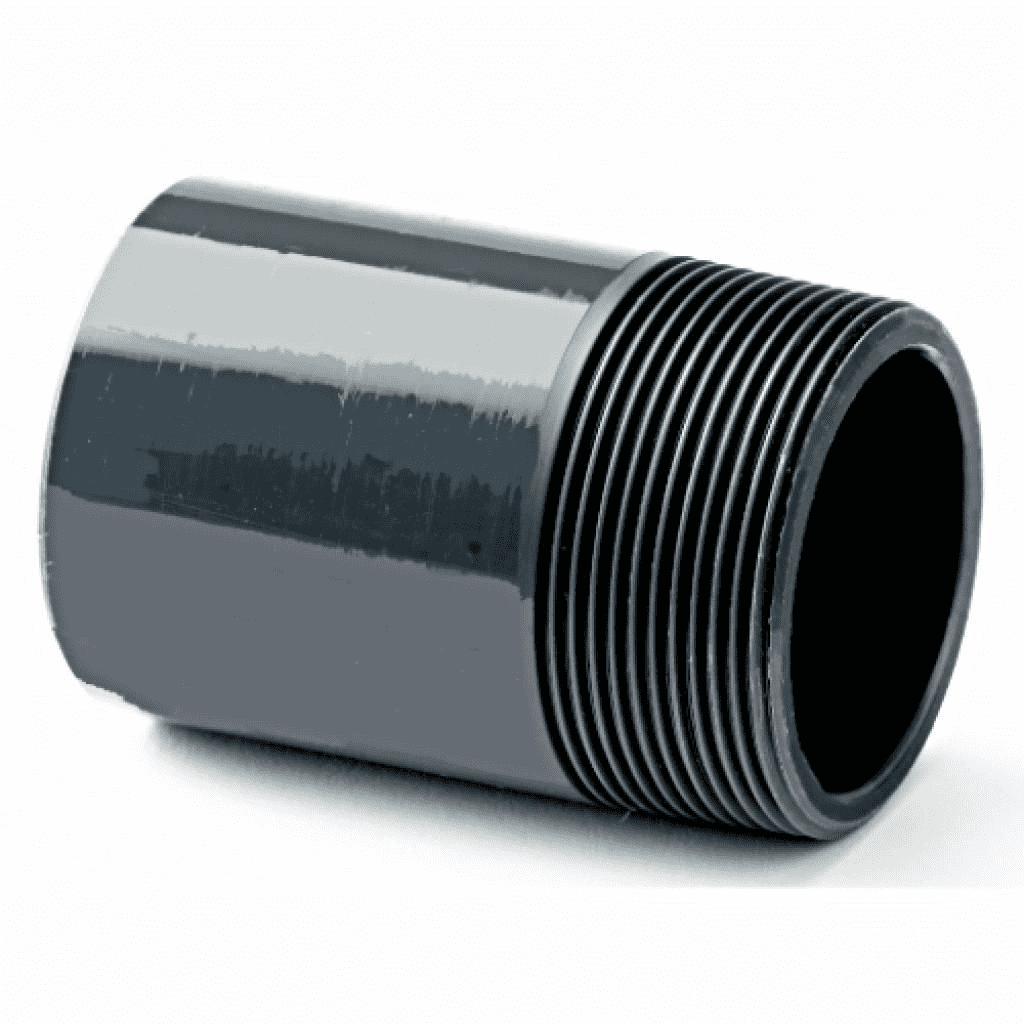 PVC-U Nipple Plain to Threaded Imperial / Inch- All sizes
