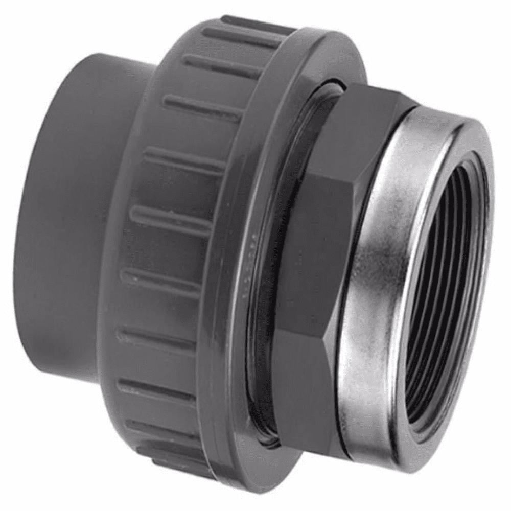 PVC-U Union Reinforced Plain to Threaded Imperial / Inch- All sizes