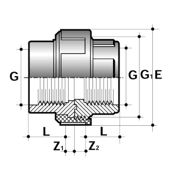 PVC-U Union Threaded Socket Imperial / Inch- All sizes