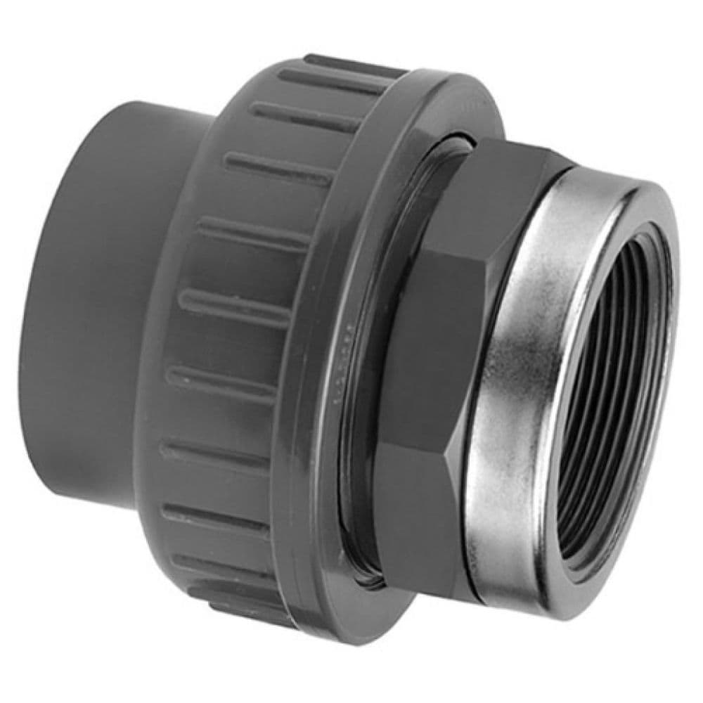 PVC Union - Reinforced Plain to Threaded BSP Metric - All sizes