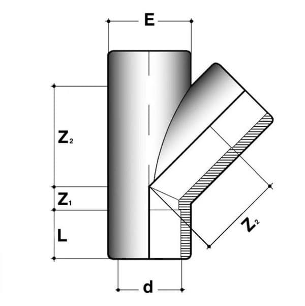 PVC Y Piece / 45 Tee