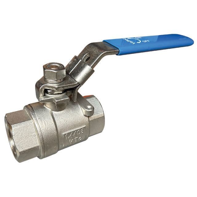 Stainless Steel Ball Valve Two Piece Lever Operated WRAS Approved