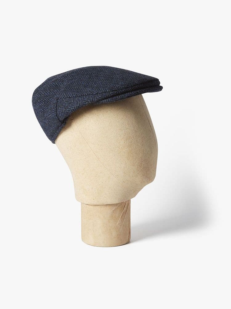 Blue Herringbone Cap