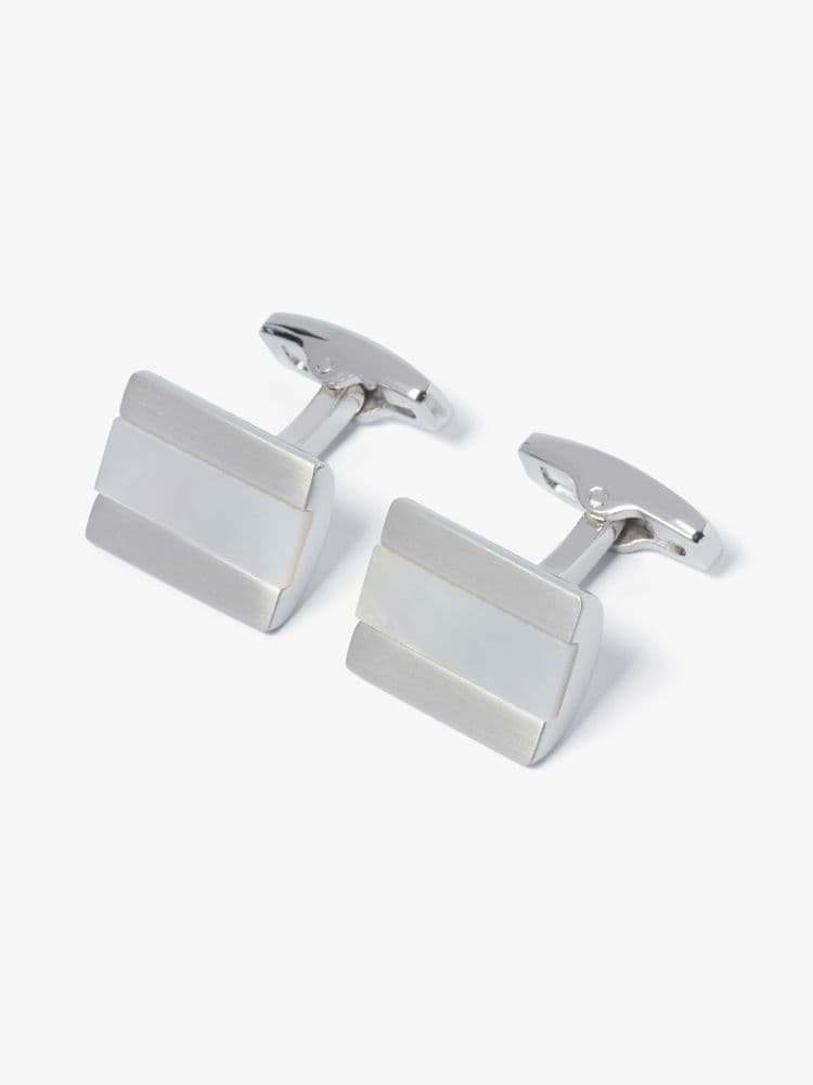 Simon Carter Half Barrel Mother of Pearl Cufflink