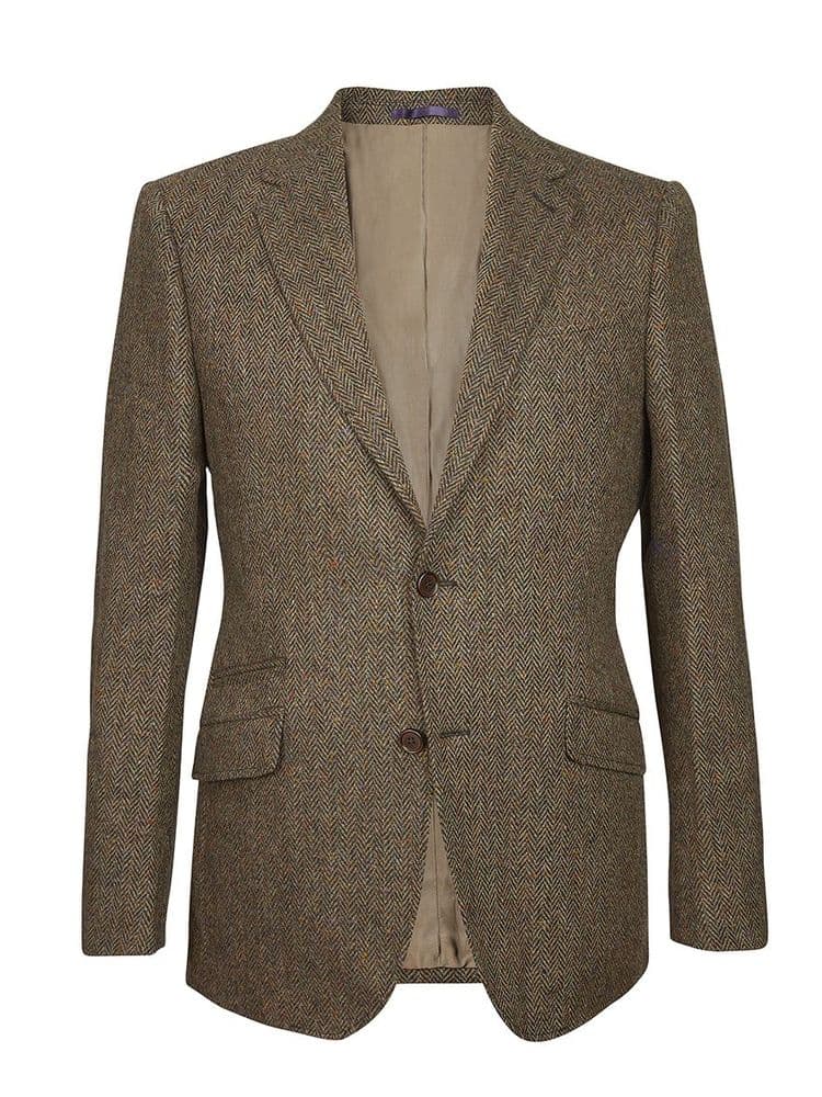 Green Herringbone Shetland Jacket