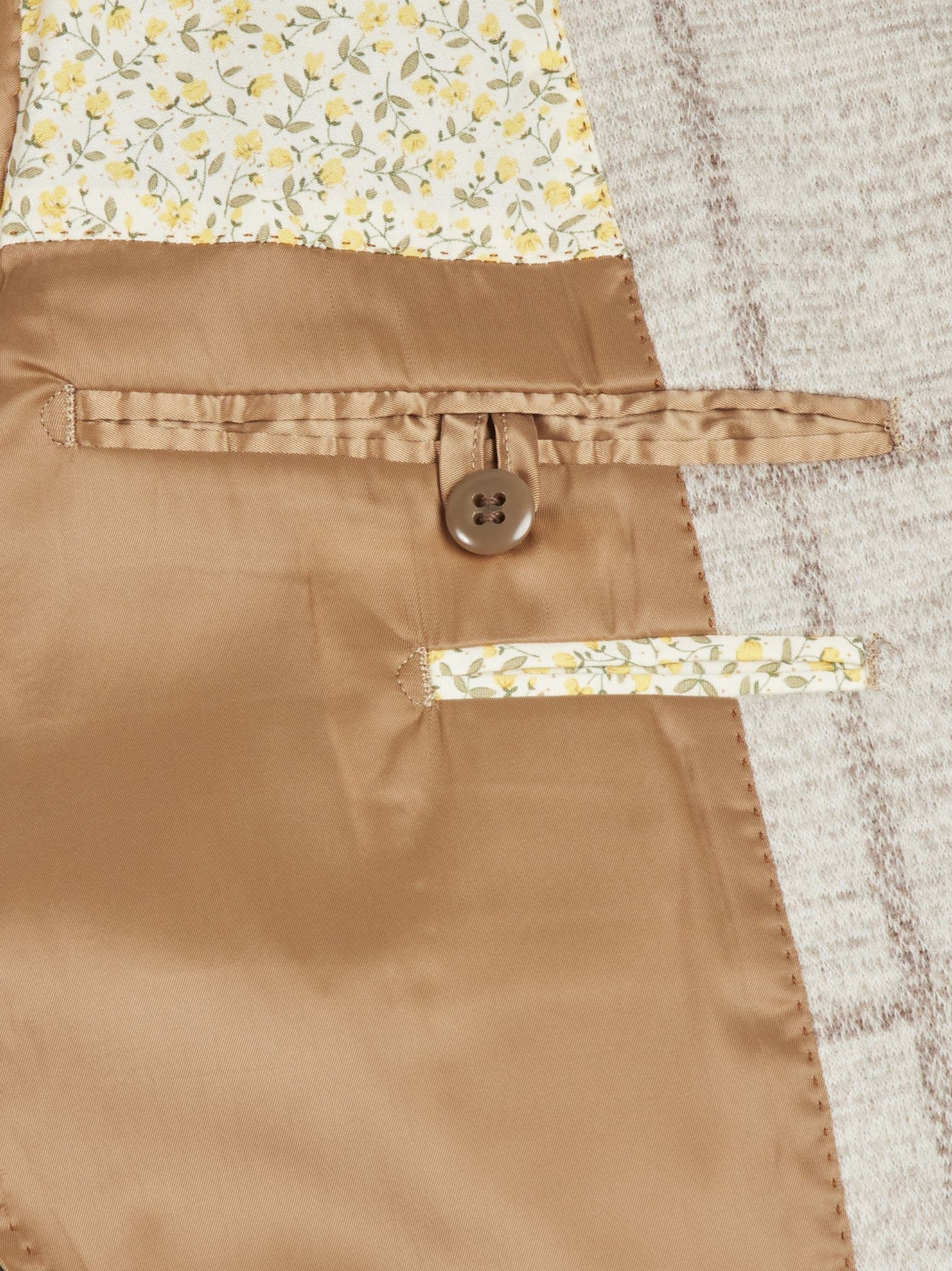 Japanese Bishu Cream Check Jacket