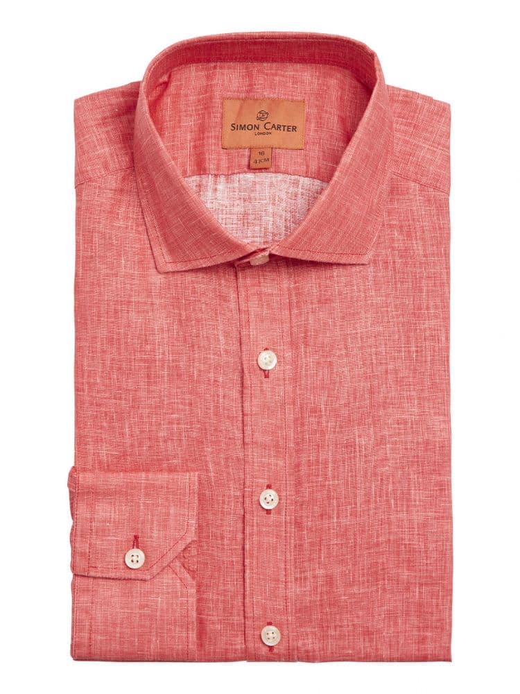 Raspberry Linen Shirt