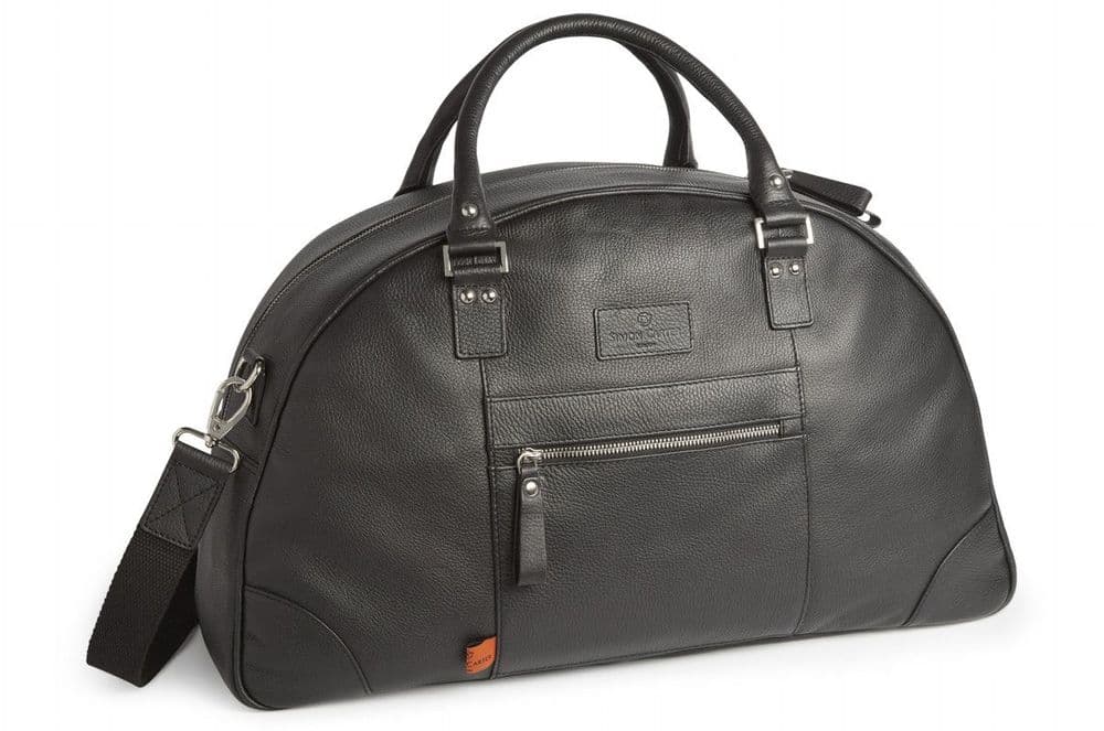 Simon Carter Folkestone Black Leather Weekend Holdall