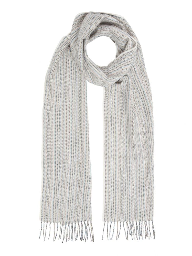 Simon Carter Oatmeal Optic Herringbone Scarf