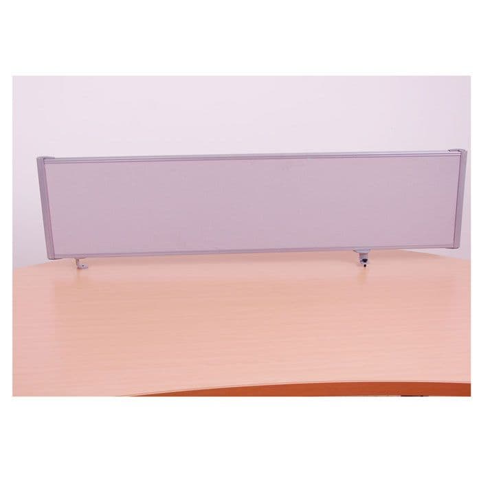 1400mm Wide Desk Mounted Screens in Silver | silver desk divider ...