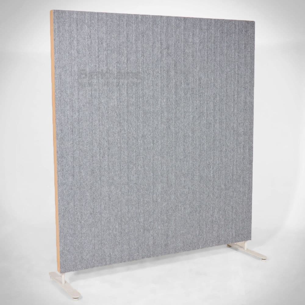 Acoustic Floor Standing Screen | Grey Free Standing Screen with Oak ...
