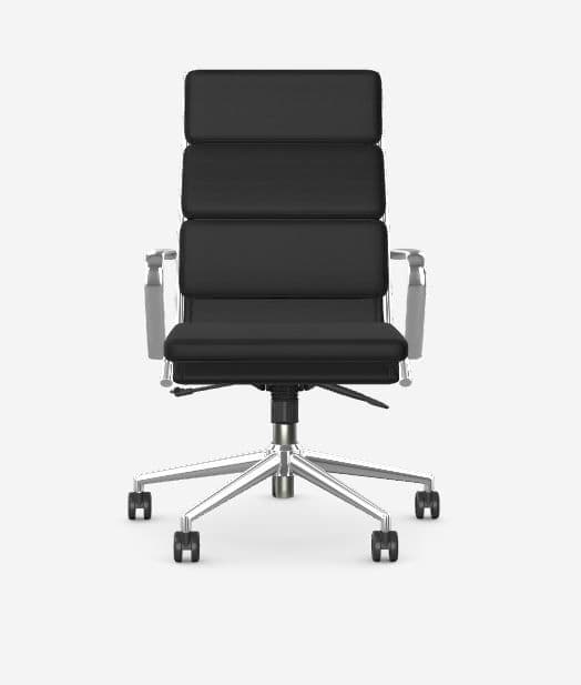 Alba Meeting Chair | Eames Styled Conference Chair in Bonded Black ...